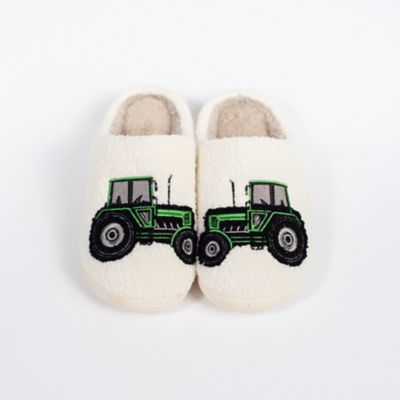 American Farm Company Youth Tractor Slippers, 1/2,Green at Tractor ...