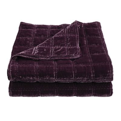 HiEnd Accents Stella Faux Silk Double Box Stitch Quilt Set, 3PC