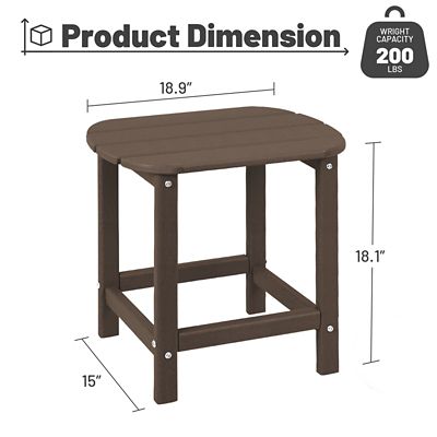 Upland HDPE Adirondack Side Tables,Weather-Resistant & Easy Assembly ...