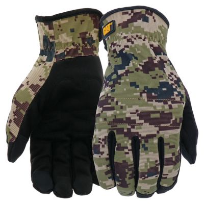 CAT Touchscreen Padded Palm Utility Work Gloves, M,Digital Camo at ...