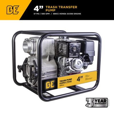 BE Power Equipment 4 in. Trash Transfer Pump with Honda GX390 Engine at ...