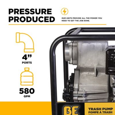BE Power Equipment 4 in. Trash Transfer Pump with Honda GX390 Engine at ...
