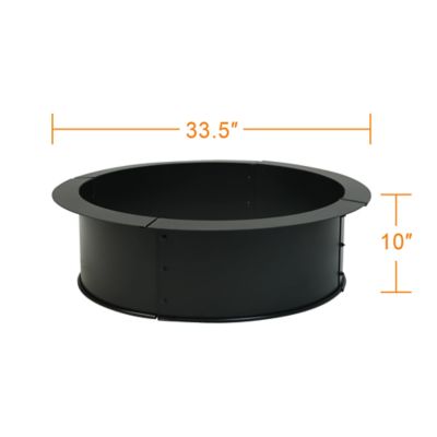 Red Mountain Valley 33.5 in. Steel Outdoor Wood Burning Fire Pit Ring