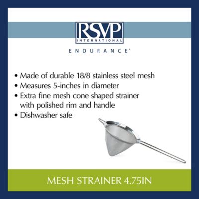 RSVP International Endurance Conical Mesh Strainer, Stainless Steel