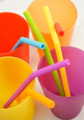 RSVP International Silicone Straw Set, 6 pc.