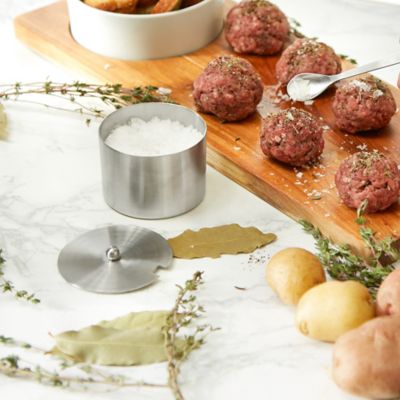 RSVP International Endurance Stainless Steel Salt Cellar & Spoon