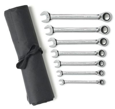 GEARWRENCH 7 pc. 72T 12 Point Reversible Ratcheting Combination SAE ...