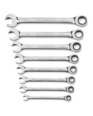 GEARWRENCH 12 pc. 72T 12 Point Open End Ratcheting Metric Wrench Set at ...