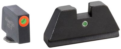 AmeriGlo Optic Compatible Sight Set for Glock, XL Tall, Green Tritium ...