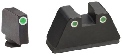 AmeriGlo Optic Compatible Sight Set for Glock, XL Tall, Green Tritium ...