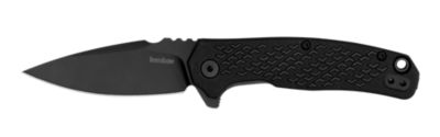 Kershaw 3.10 in. Clash Drop Point Folding Knife, Part Serrated Black ...
