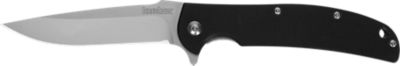 Kershaw 3.10 in. Clash Drop Point Folding Knife, Part Serrated Black ...