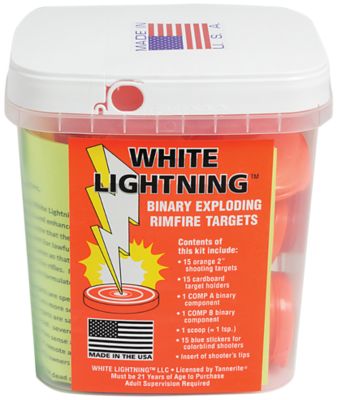 Tannerite White Lightning Exploding Rimfire Rifle Targets, White Vapor ...