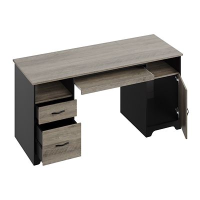 Bestier 59 in. Home Office Desk with A4 File Drawer, Keyboard Tray ...