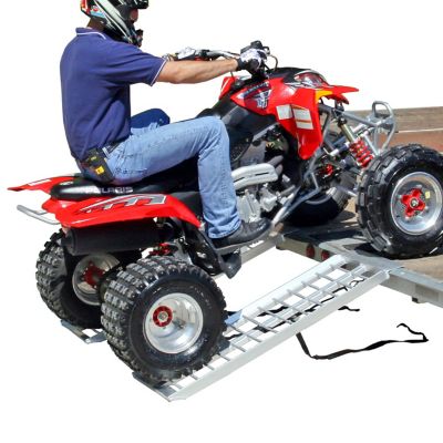 Black Widow 5 ft. 5 in. Aluminum Arched Dual Runner ATV UTV Trailer ...