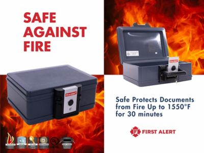 First Alert .17 cu. ft. Fireproof Security Safe, 30 min. Fire rating ...
