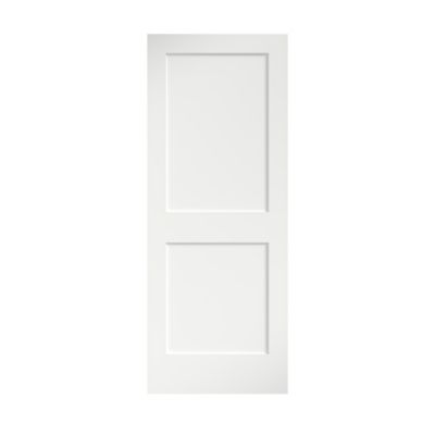 EightDoors 32 x 80 x 1-3/8in. Shaker White Primed 2-Panel Solid Core ...