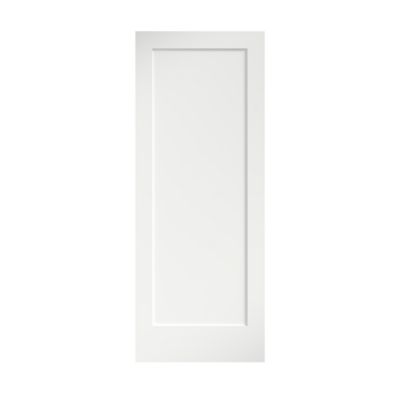 EightDoors 30 x 80 x 1-3/8in. Shaker White Primed 2-Panel Solid Core ...