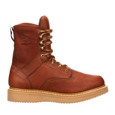 Georgia Boot Men's Barracuda Gold Wedge Round Toe Work Boots, 8 in.